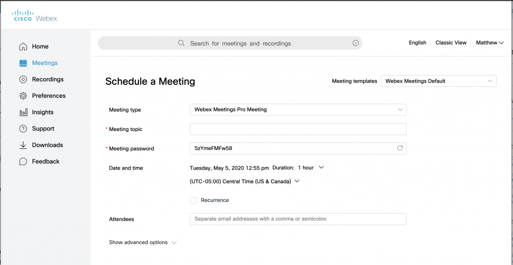 Teacher Quick Start with Webex – Teachers.Technology