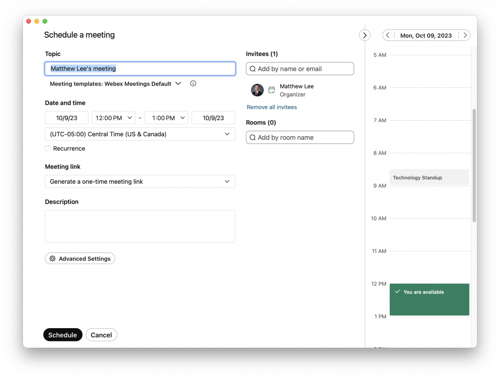 Schedule a Meeting with Webex – Teachers.Technology